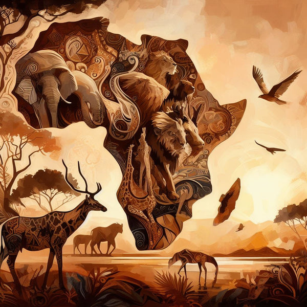 Depicting Wild Animals in African Paintings - TingaTinga African Art