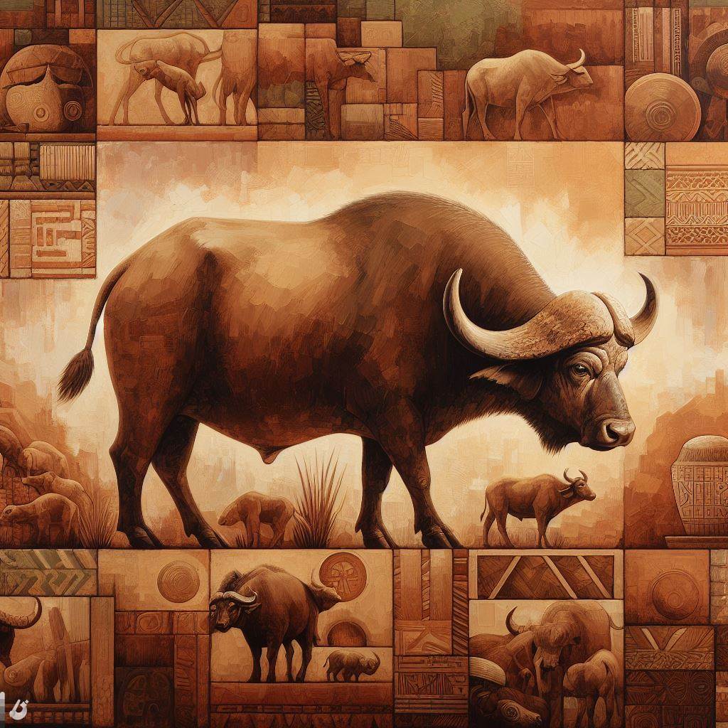 Significance of The Buffalo in African Paintings - Tinga Tinga African Art