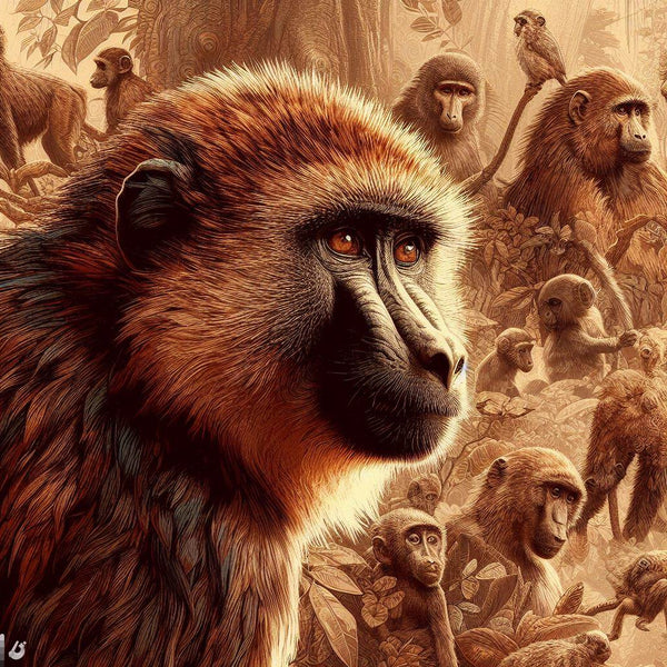 Primate Portrayals in African Paintings - TingaTinga African Art