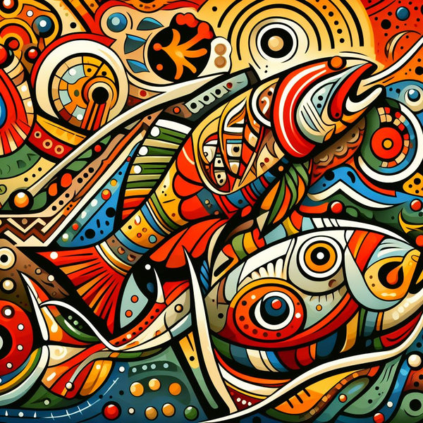 The Significance of Fishes in African Paintings - TingaTinga African Art