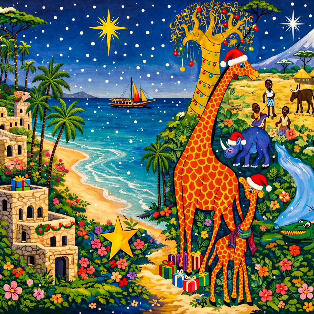 A Serengeti Christmas – Limited Edition Safari Folk Art - TingaTinga ...